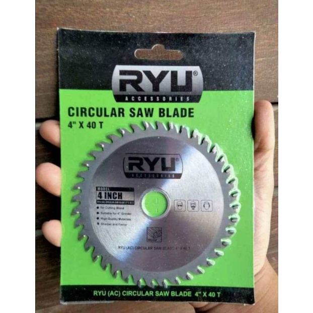 Jual mata circular saw blade RYU 4 inch 40T mata gerinda potong kayu 4 ...