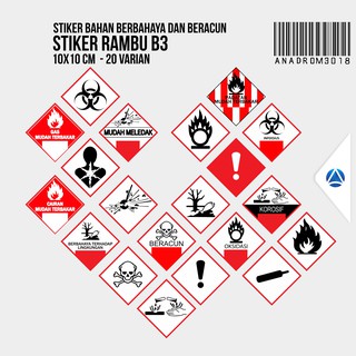 Stiker Limbah B3 | Hazardous Material Sign | 10x10 cm & 25x25 cm ...