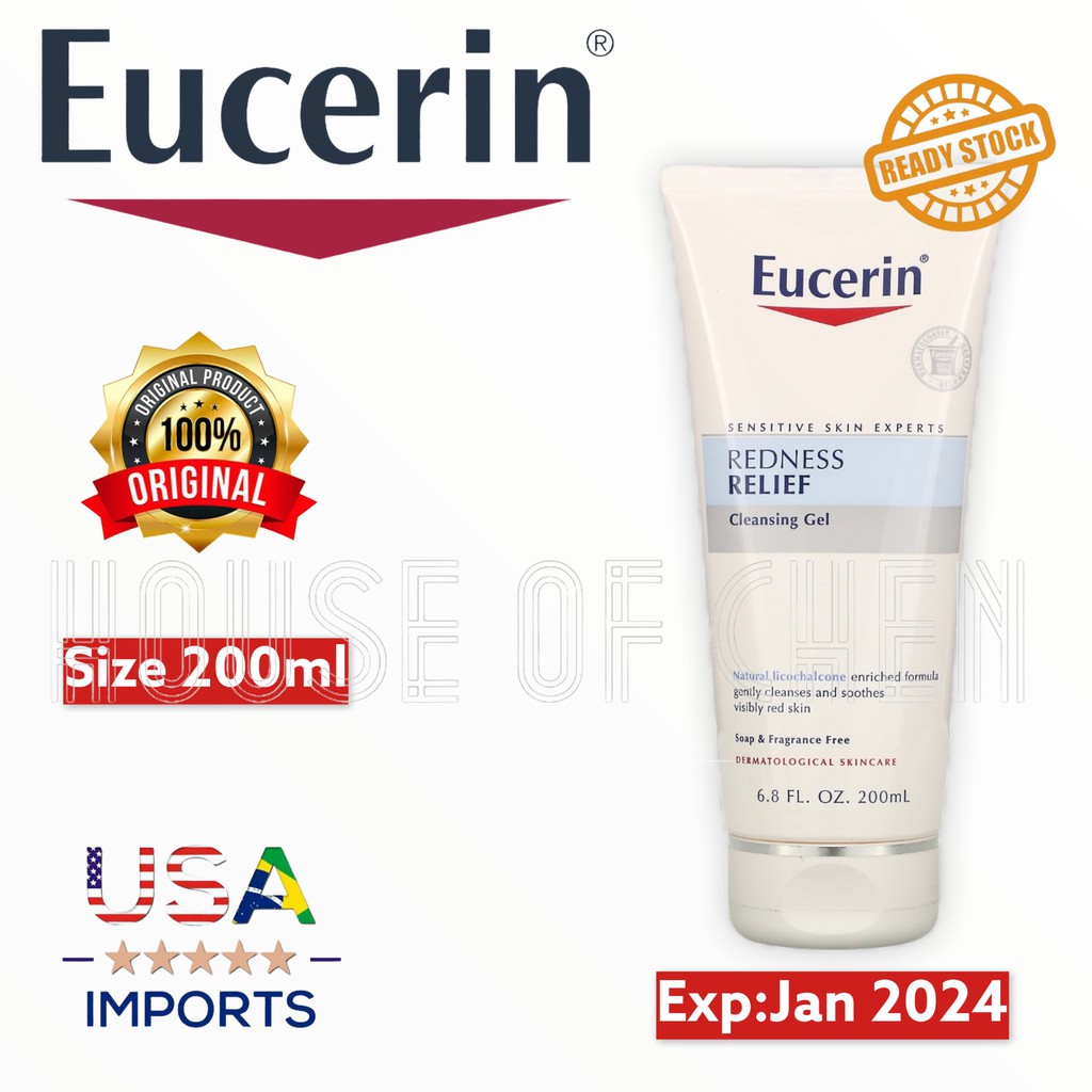 Jual EUCERIN Redness Relief Cleansing Gel 200ml | Shopee Indonesia
