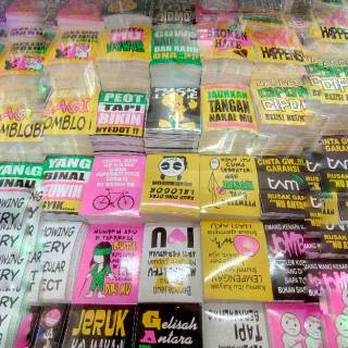 Jual Stiker isi 100 pcs warning tulisan kata lucu unik sticker motor mobil helm | Shopee Indonesia
