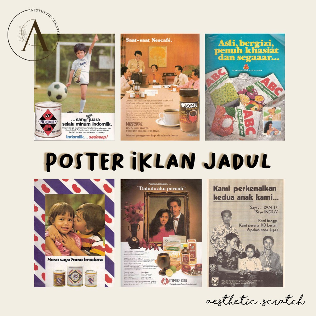 Jual ( aesthetic.scratch ) [PART 2] poster iklan jadul indonesia ...