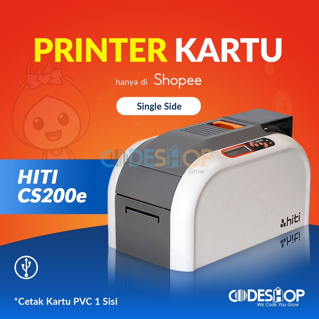 Jual Printer Id Card HITI CS200e Single Side / 1 Muka Cetak Kartu ...
