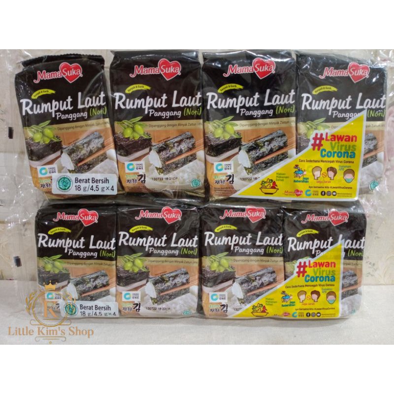 Jual Mama Suka Rumput Laut Panggang Original (Isi 4 Pcs x 4.5 Gram ...