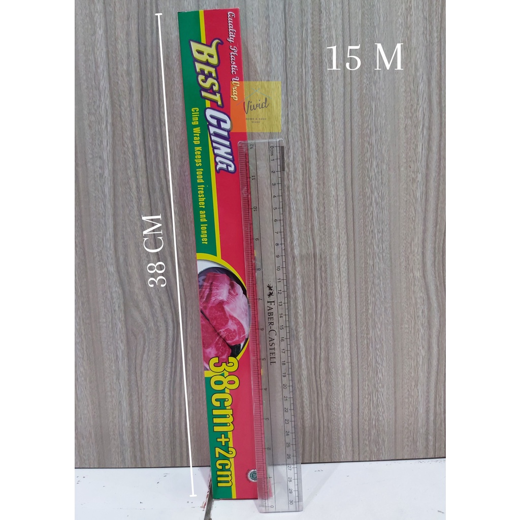 Jual Cling Wrap Roll BEST CLING 38 CM x 15 M - Plastic Wrap (Food Grade ...