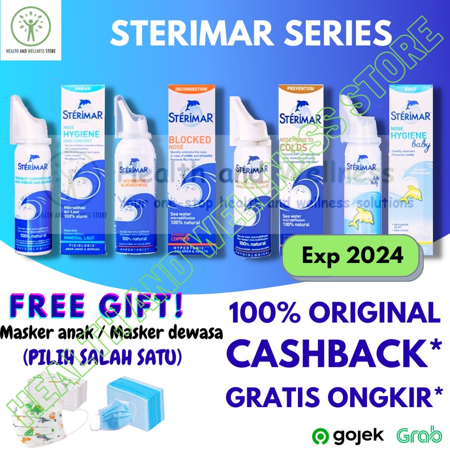 Jual STERIMAR NASAL SERIES BLOCKED NOSE PRONE TO COLD FLU PILEK SPRAY ...
