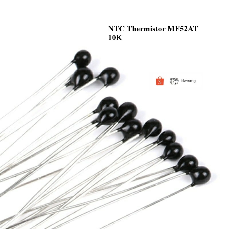 Jual NTC Thermistor 10K Ohm Thermal Resistor 10 Kilo Ohm NTC-MF52AT ...