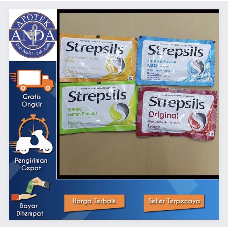 Jual Strepsil / Permen Strepsil Pelega Tenggorokan Isi 8 Butir ...