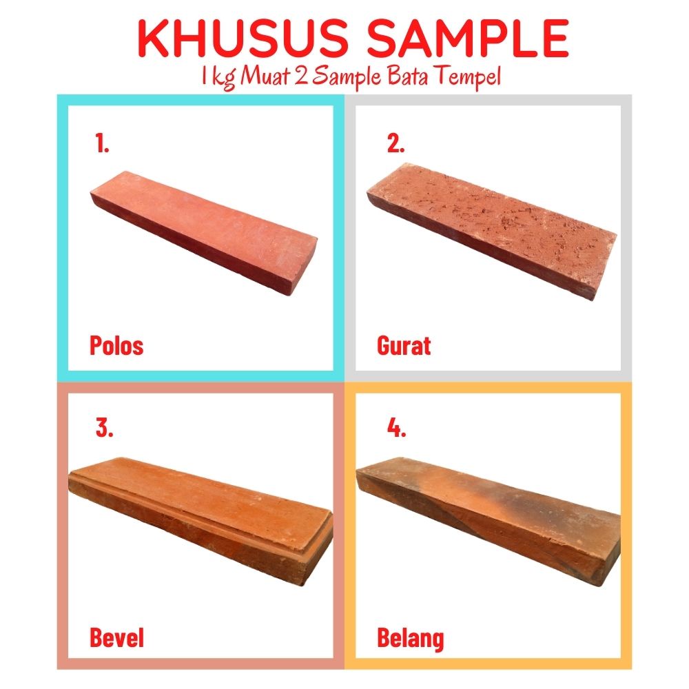 Jual KHUSUS SAMPLE Bata Tempel Expose Dinding Terakota Natural Asli 1 ...