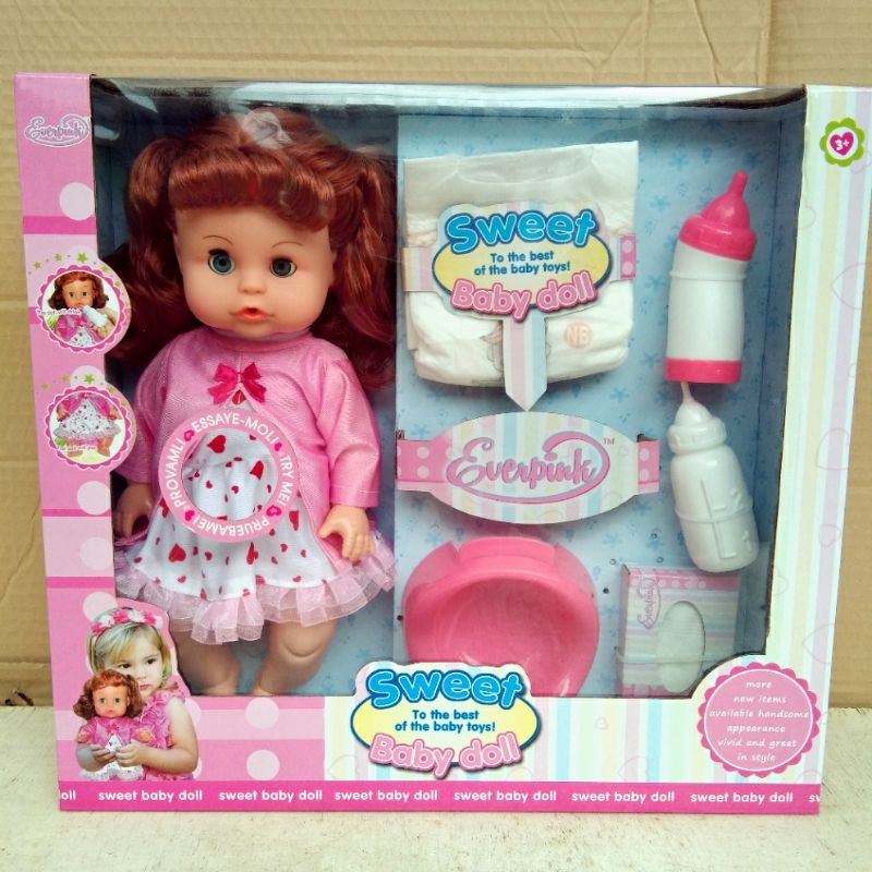 Jual Boneka Sweet Baby Imut Bayi Lucu Pipis dan Berbicara | Shopee ...