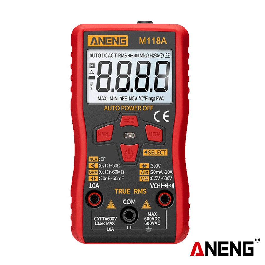 Jual Aneng M118A Tester Multimeter Mini Digital Otomatis True Rms ...