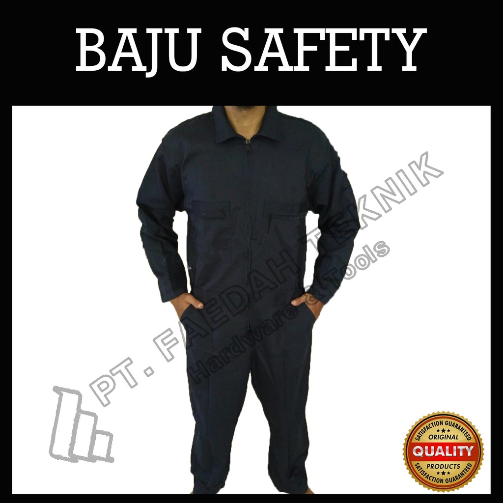 Jual Baju Safety Terusan / Wearpack Safety Coverall Biru Dongker ...