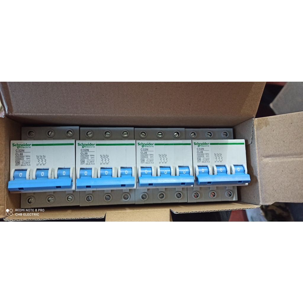 Jual Mcb PLN Schneider 3phase 3p 10A 16A 20A 25A | Shopee Indonesia