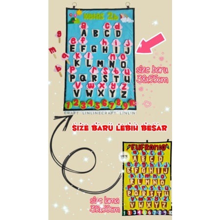 Jual (flanel) papan huruf abjad/papan alfabet/mainan edukasi anak ...