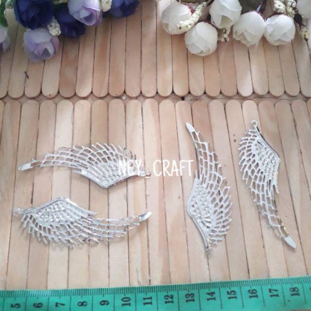 Jual lempengan besi sayap kecil silver / lempeng variasi besi sayap ...