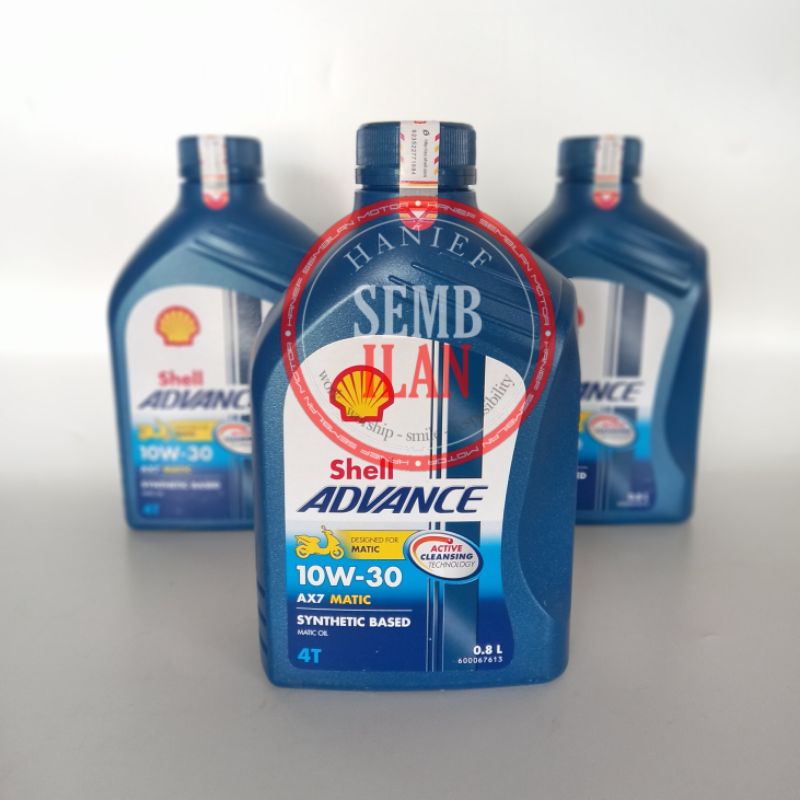 Jual Oli Mesin Shell Advance Oli Shell AX7 Matic SAE 10W-30 800ML ...