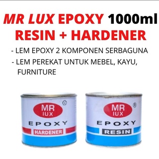 Jual Lem EPOXY Resin Hardener MR LUX Kemasan 500 Gram Kaleng | Shopee ...