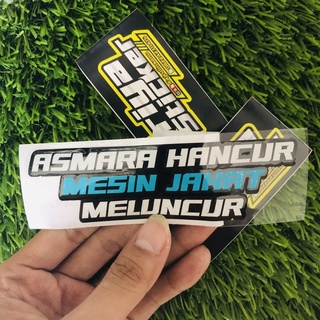 Jual stiker ASMARA HANCUR MESIN JAHAT MELUNCUR sticker bucin viral ...