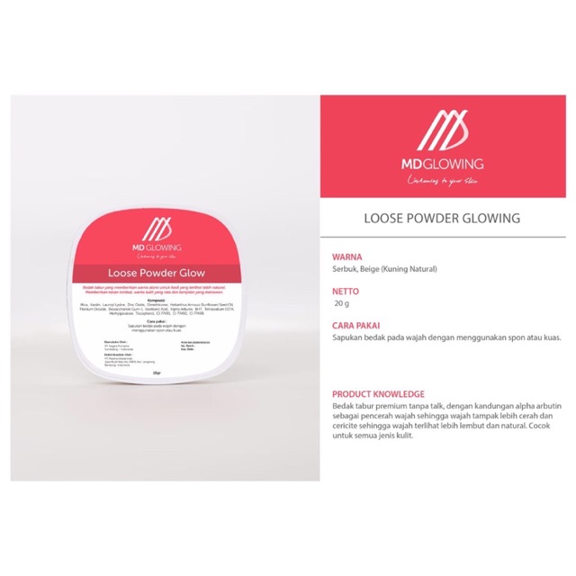 Jual Loose Powder Glow By MD Glowing | Shopee Indonesia