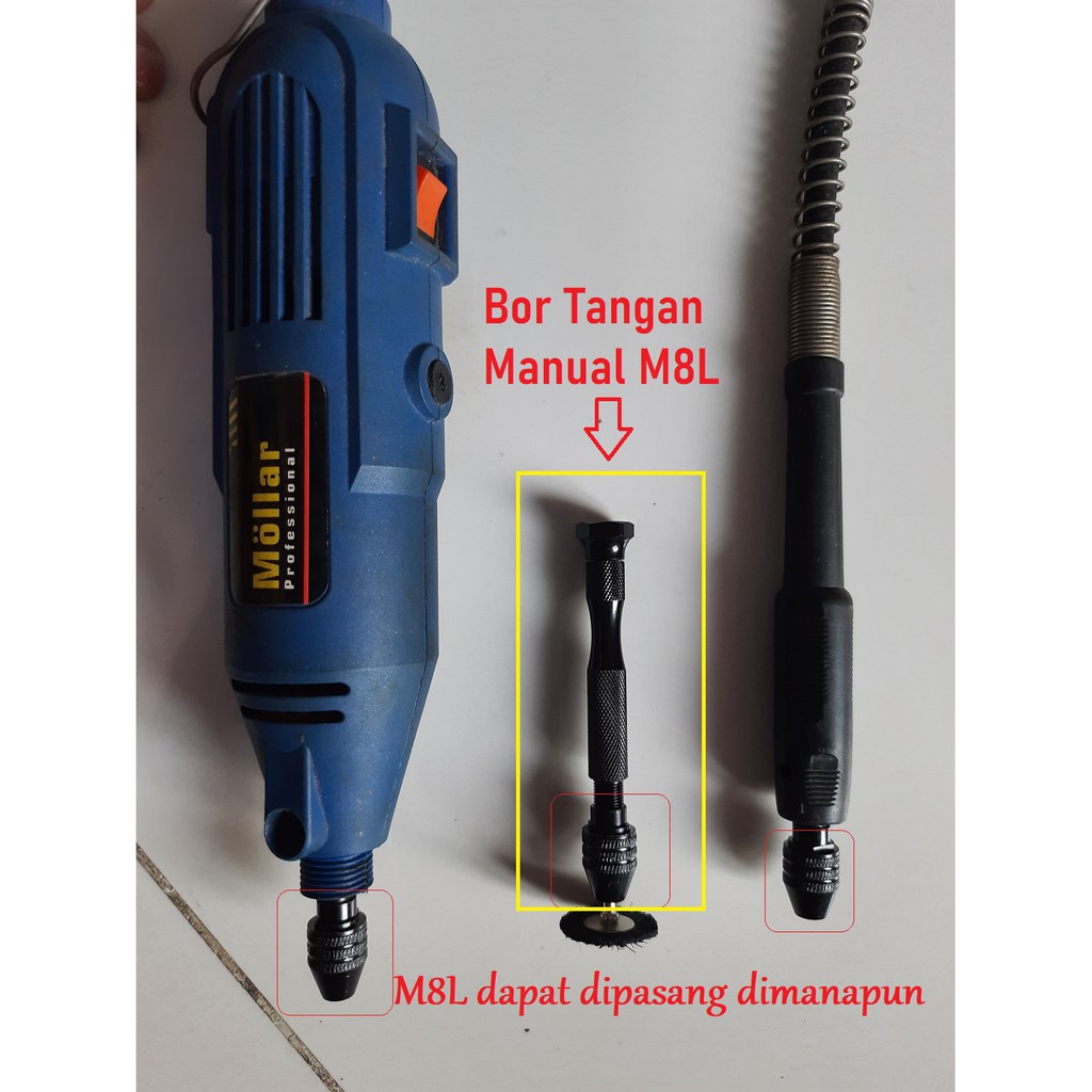 Jual Bor Tangan Bor Mini Manual Hand Drills ONLY - M8L | Shopee Indonesia