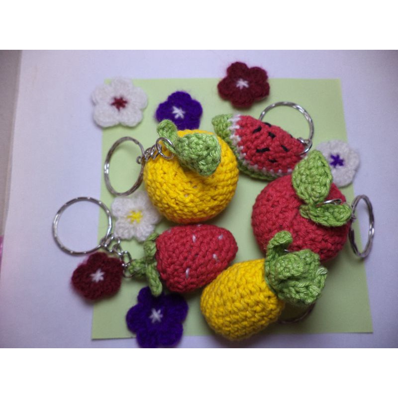 Jual Gantungan Kunci/Keychain Amigurumi Fruit (Boneka Rajut Buah buahan) Indonesia|Shopee Indonesia