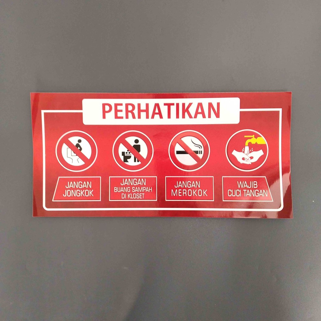 Jual Stiker Dilarang Jongkok Di toilet, Dilarang merokok, Dilarang ... Jual Stiker Dilarang Jongkok Di toilet, Dilarang merokok, Dilarang ...