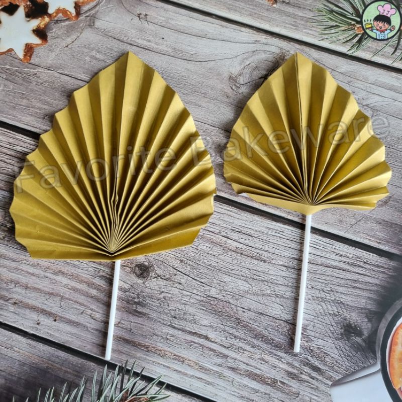 Jual Topper Cake Kipas Kertas Paper Hiasan Kue Tart Daun Cocok Untuk ...