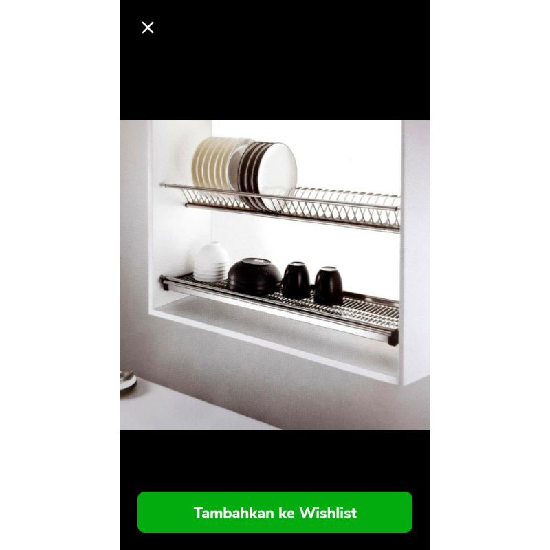 Jual Rak gantung stainless piring dan gelas VITCO ukuran 60cm 70cm 80cm ...