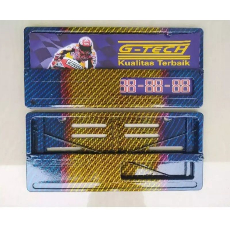 Jual Cover/Tutup plat nomor carbon warna Twotone universal sepasang ...