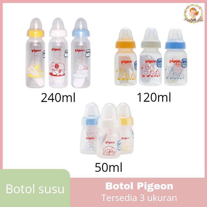 Jual Botol Susu Pigeon 240ml/ 120ml/ 50ml | Shopee Indonesia
