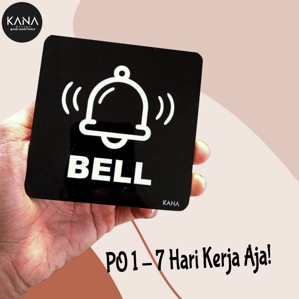 Jual PAPAN BEL / BELL SIGN AKRILIK / ACRYLIC SIGN PENUNJUK BEL RUMAH ...
