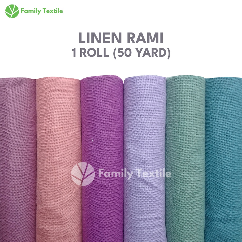 Jual Kain Katun Linen Rami Premium 1 Roll 50 Yard Premium Quality ...