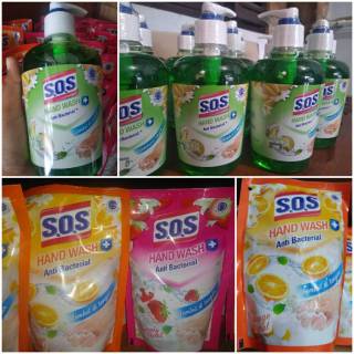 Jual SOS Sabun Cuci Tangan Hand Wash Anti Bacterial Reffil 300 ml ...