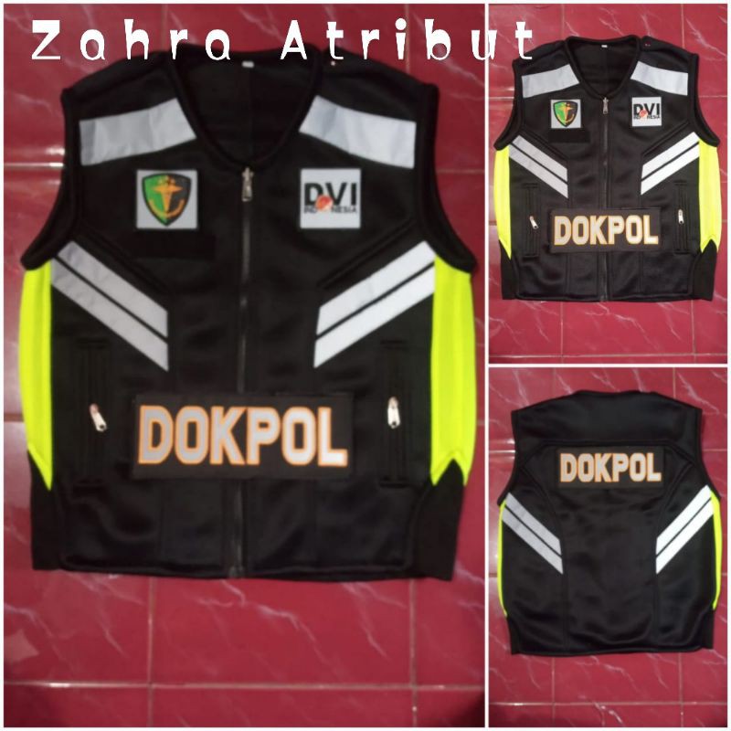 Jual Rompi DOKPOL,Full Hitam Stabilo,Bahan Tebal. | Shopee Indonesia