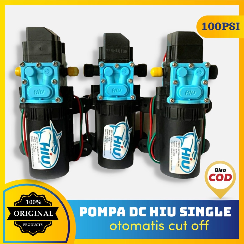 Jual Pompa dc hiu single bertekanan tinggi 5lpm 100psi Otomatis cut off ...
