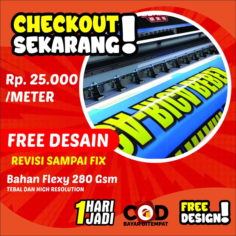 Jual Cetak SPANDUK/BANNER/BACKDROP MURAH FREE DESAIN 1 HARI JADI | Shopee Indonesia