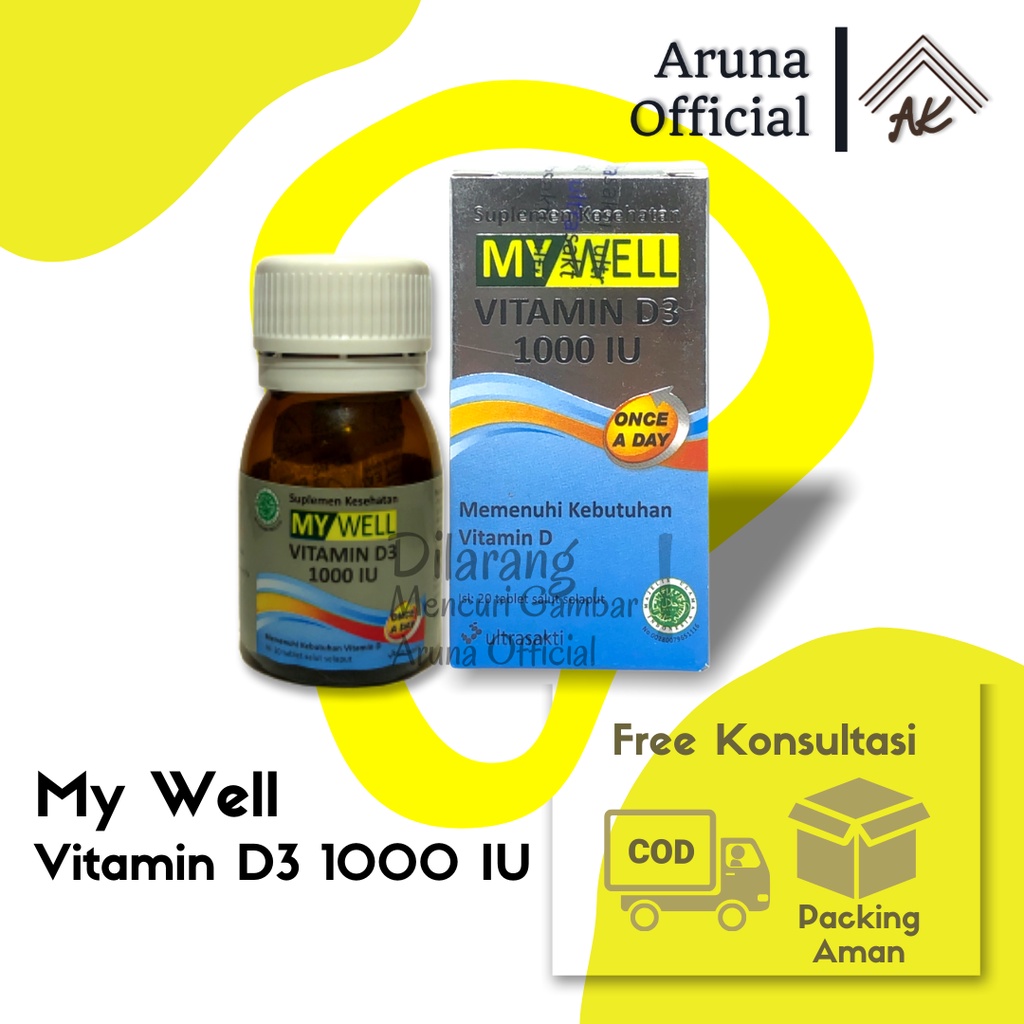 Jual My Well Vitamin D3 1000iu Vitamin D3 | Shopee Indonesia