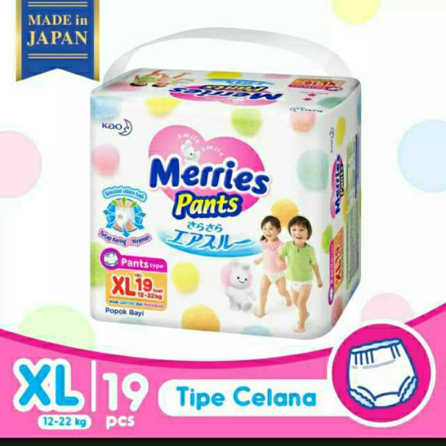 Jual Merries premium care m28 m 28 l22 l 22 xl 19 xl19 popok bayi tipe ...