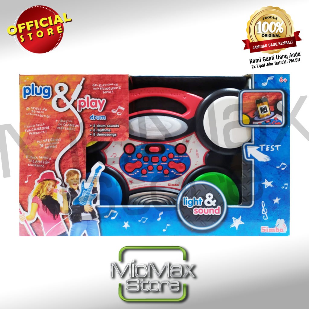 Jual Simba Plug & Play Drum Set Alat Musik Anak | Shopee Indonesia