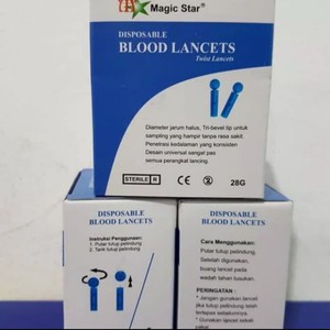 Jual Magic Star Jarum bekam blood lancet 21G isi 100 pcs | Shopee Indonesia