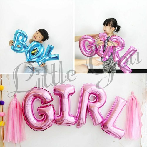 Jual Boy Girl Letter Balloon Foil / Balon Boy Sambung / Girl Link Balon ...