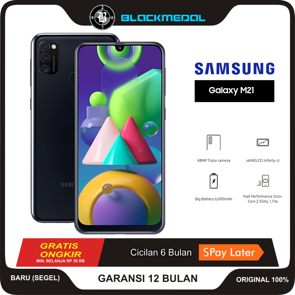 Jual Samsung M21 Black Baru Segel Resmi Original Garansi 12 Bulan | Shopee Indonesia