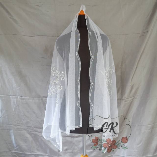 Jual Selendang Manten Pengantin Akad Nikah Putih Indonesia|Shopee Indonesia