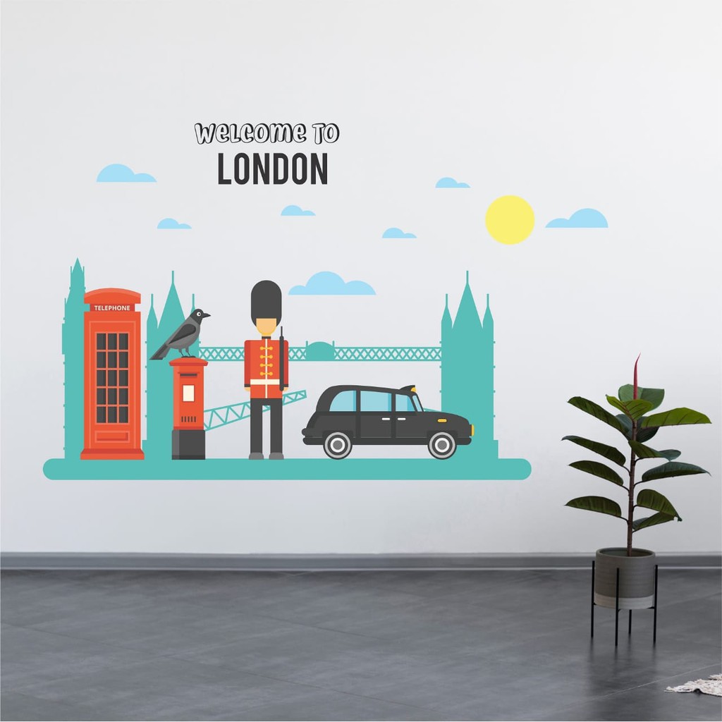 Jual Puswall - Stiker Dinding / Wallsticker Welcome To London ...