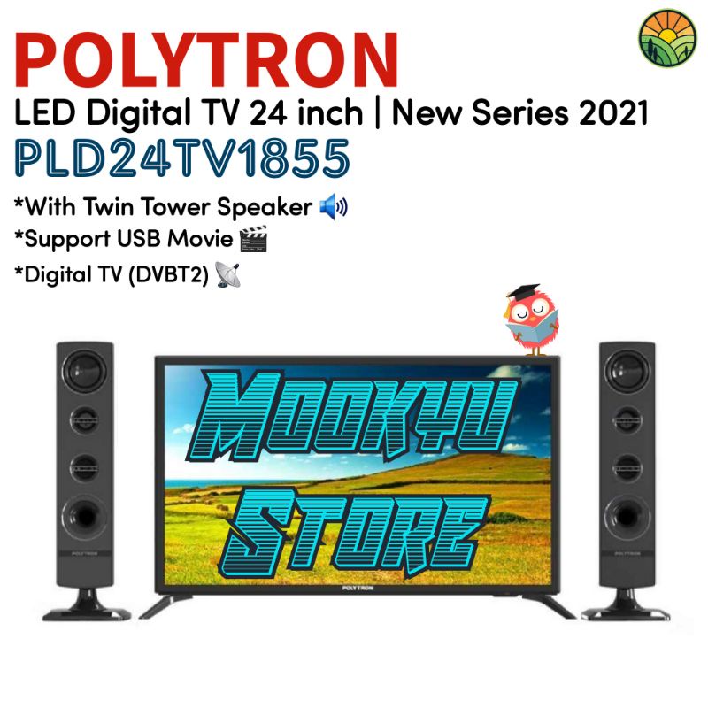 Jual LED TV POLYTRON 24 Inch PLD24TV1855 | PLD 24TV1855 / PLD24TV0855 ...