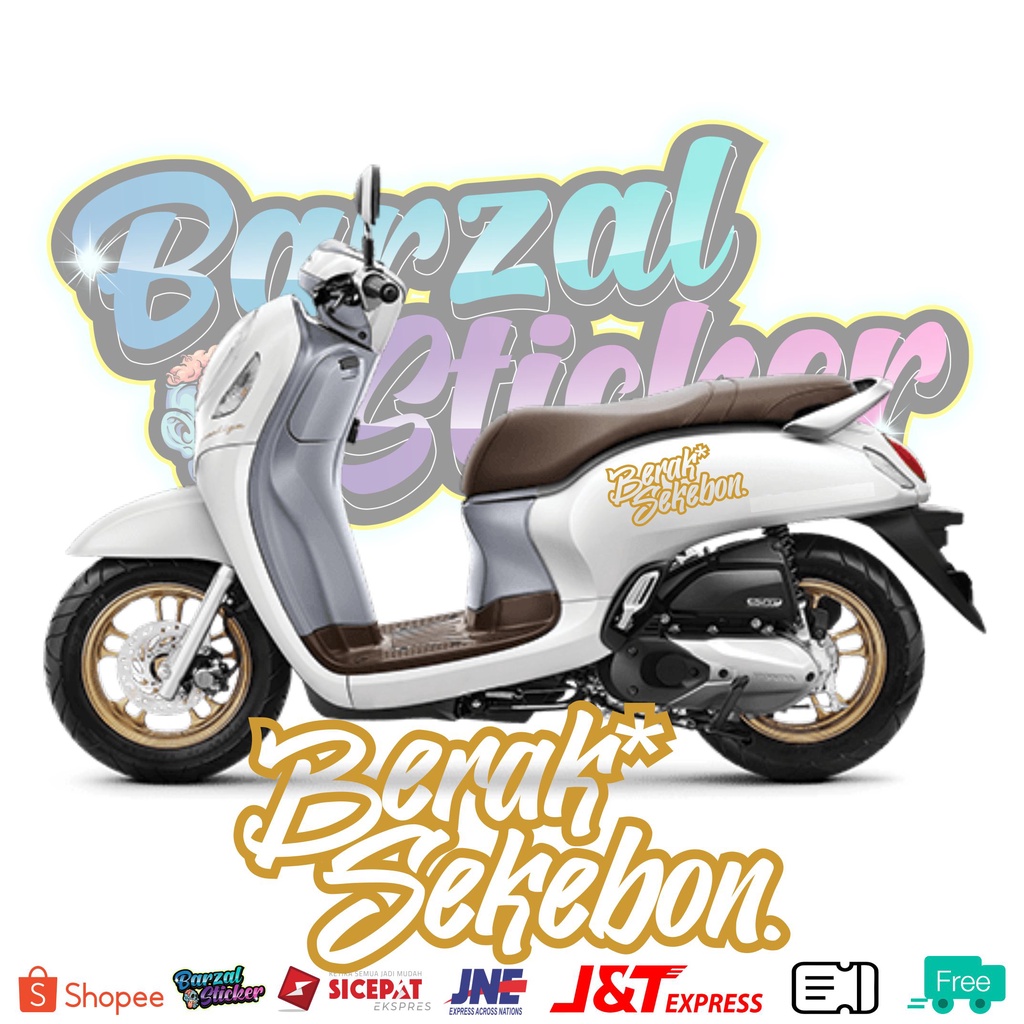 Jual sticker logo cutting / cuting motor / unik / BERAK SEKEBON ...