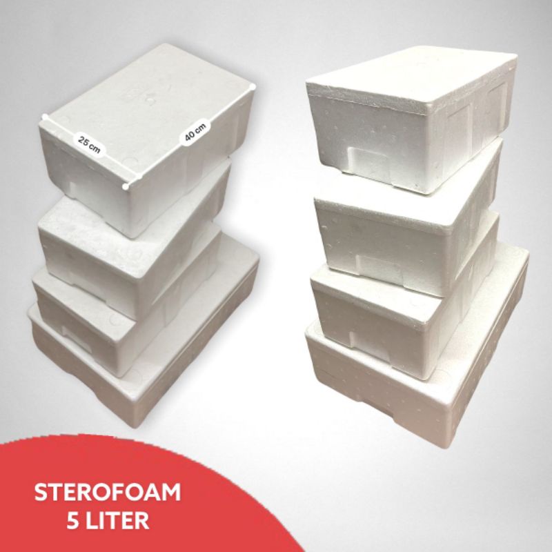 wadah kontainer hidroponik 5 liter Styrofoam box 5 liter | pgmall