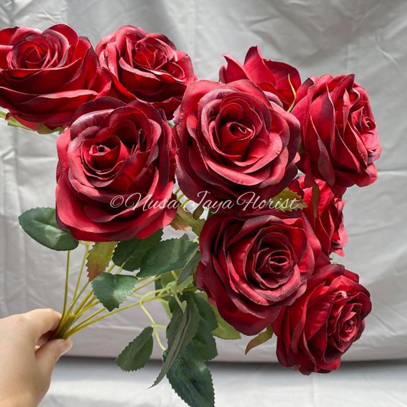 Jual Bunga Mawar Rose England x9 Premium | Shopee Indonesia