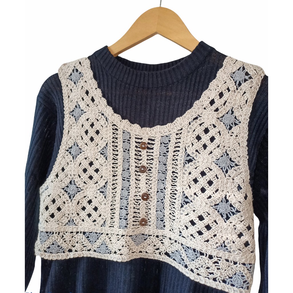 Jual AMBER Vest Rompi Rajut Import Korean lace blouse Crochet Rompi ...