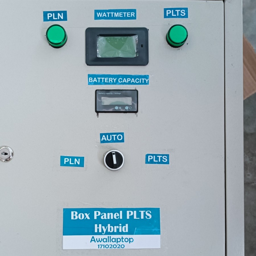 Jual box panel plts hybrid 1300W mppt epever 50a full ATS otomatis ...