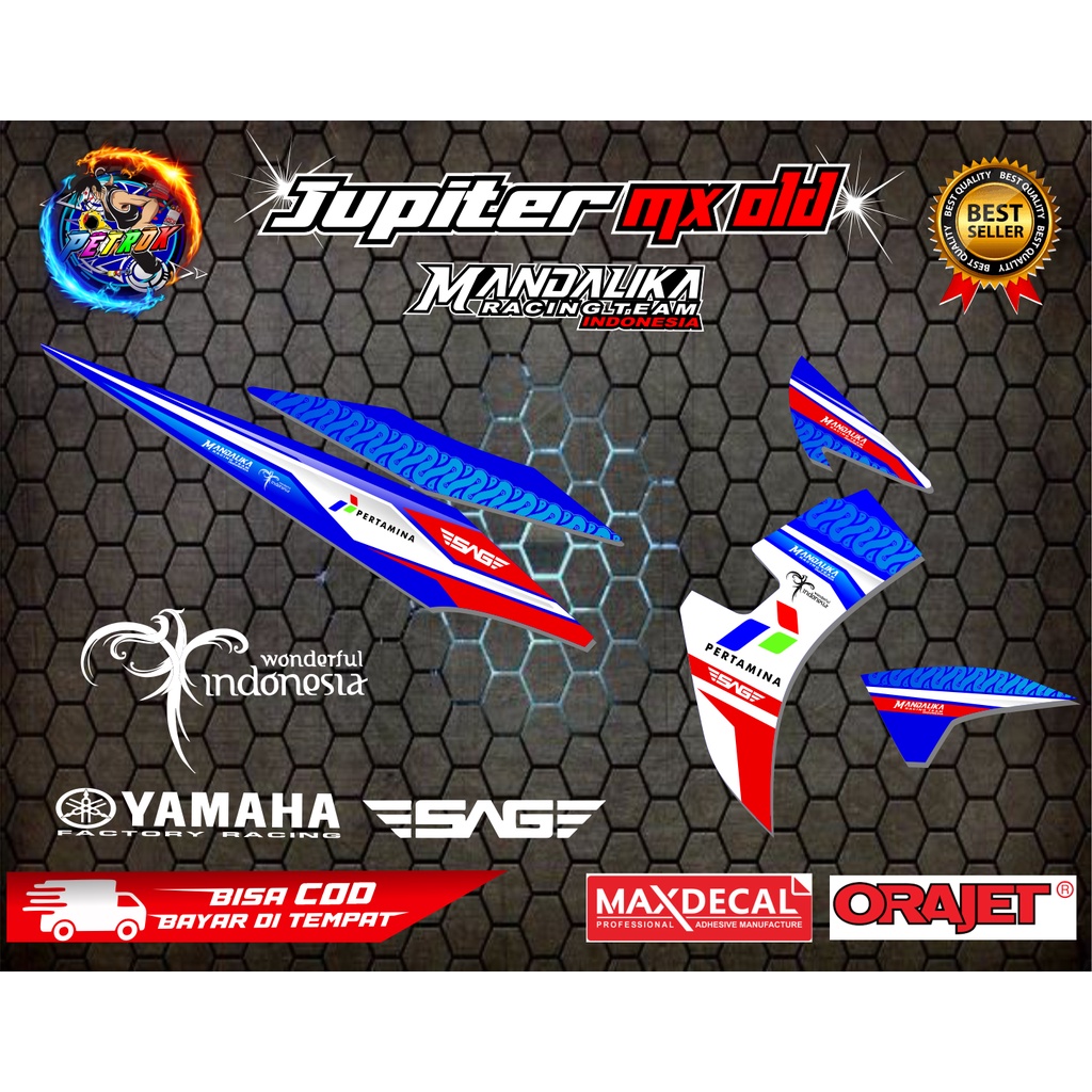 Jual Striping Variasi Stiker Jupiter Mx Old Livery Pertamina Mandalika ...
